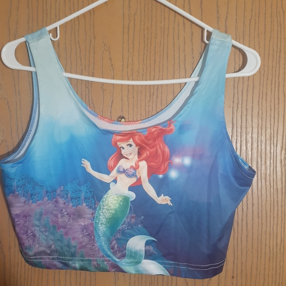 unbranded | Tops | New Never Worn The Little Mermaid Ariel Crop Top ...
